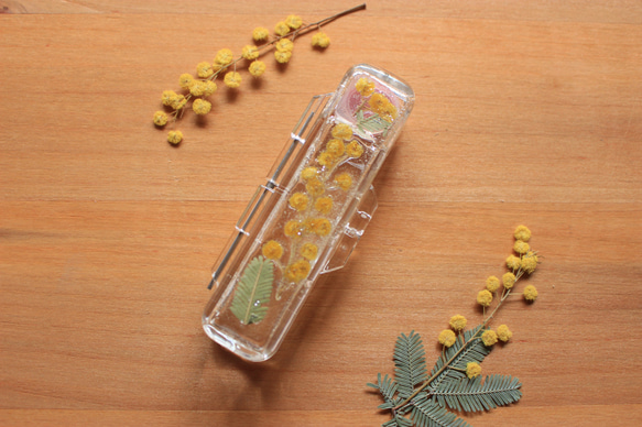 大人気♡ミモザの押し花印鑑ケース その他ケース Uran art. 通販 10122856｜Creema(クリーマ)