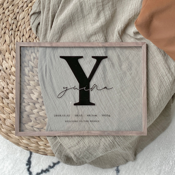 [命名書/クリア] ベビーポスター｜クリアポスター｜イニシャル 雑貨・その他 trans. 通販 10357555｜Creema(クリーマ)