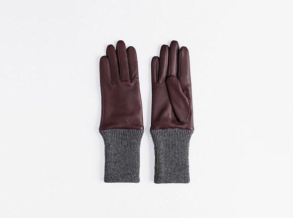 【WOMAN】KURODA Italian Sheep Cuffs / AUBERGINE / オーベルジーヌ / 紫 手袋・ミトン ...