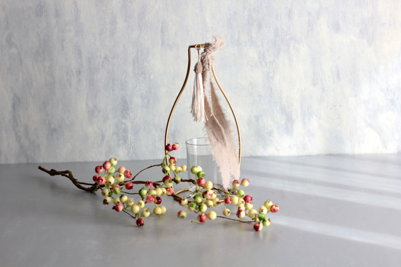 【ホワイトベリーの木】｜アーティフィシャルフラワー 花瓶アレンジ| 秋｜ギフト・インテリア雑貨 アートフラワー ミセルデコ 通販 ...