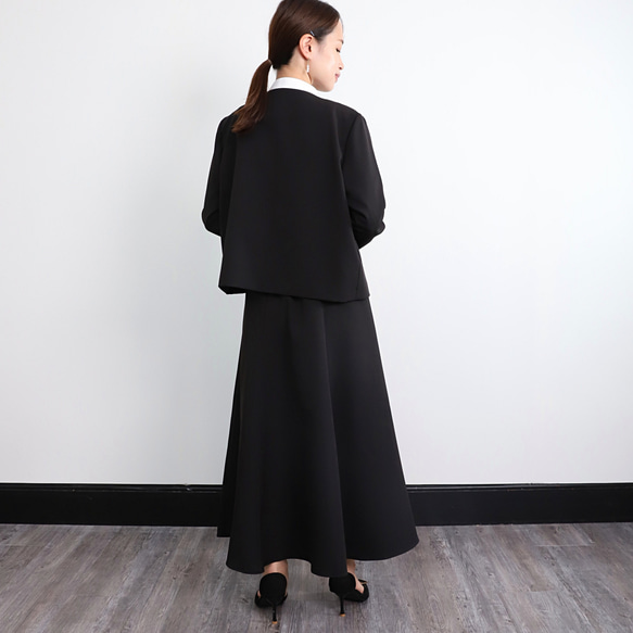 ノーカラージャケット 2サイズ ブラック 0610BK ジャケット SWiMMY Clothing 通販 11512107｜Creema(クリーマ)