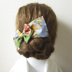和装 髪飾り リボン (青桜)緑 着物 振袖 袴 浴衣 訪問着 七五三 卒業式 成人式 結婚式 その他ヘアアクセサリー annmitu 通販 ...