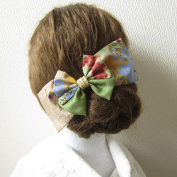 和装 髪飾り リボン (青桜)緑 着物 振袖 袴 浴衣 訪問着 七五三 卒業式 成人式 結婚式 その他ヘアアクセサリー annmitu 通販 ...