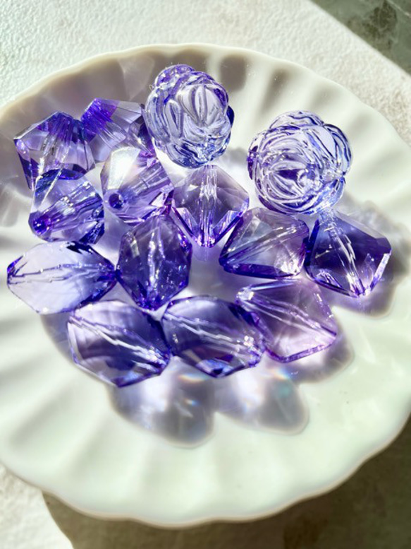 手染めビーズ「ノスタルジア」パープルグロウ ビーズ moegi0218 通販 11611692｜Creema(クリーマ)