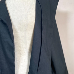 《大きいサイズ》 ストレッチリネンのボトルネック ショートジャケット L•LL•13号対応 ワンサイズ ブラック ジャケット ...