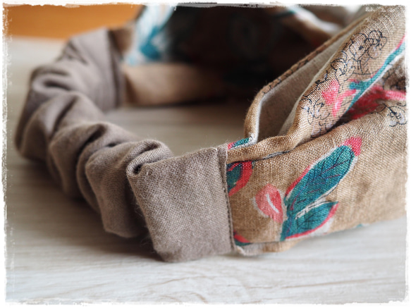 リネン（サンドベージュ） クロスヘアバンド ＊ ヘアバンド・ターバン kekko 通販 12044771｜Creema(クリーマ)