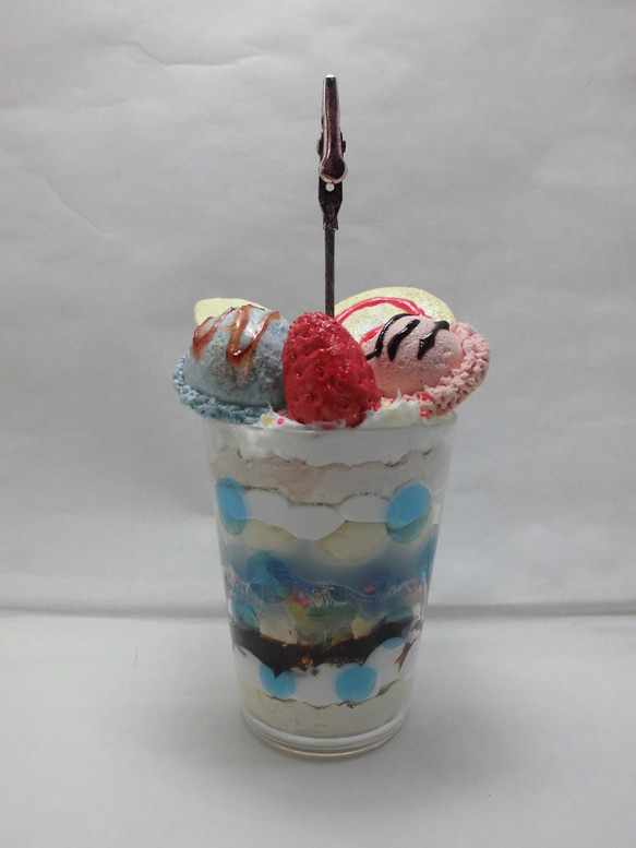 (訳あり) 粘土でスイーツパフェ メモクリップ(ブルーカップ入り) その他雑貨 Cure 通販 12064768｜Creema(クリーマ)