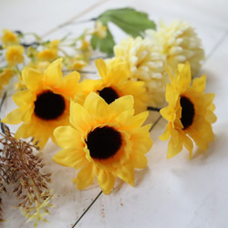 向日葵のヘッドドレス ヘアパーツ 前撮りやサマーパーティ ヒマワリ 髪飾り ヘッドドレス（ウェディング） アトリエ美鈴 通販 12160636 ...