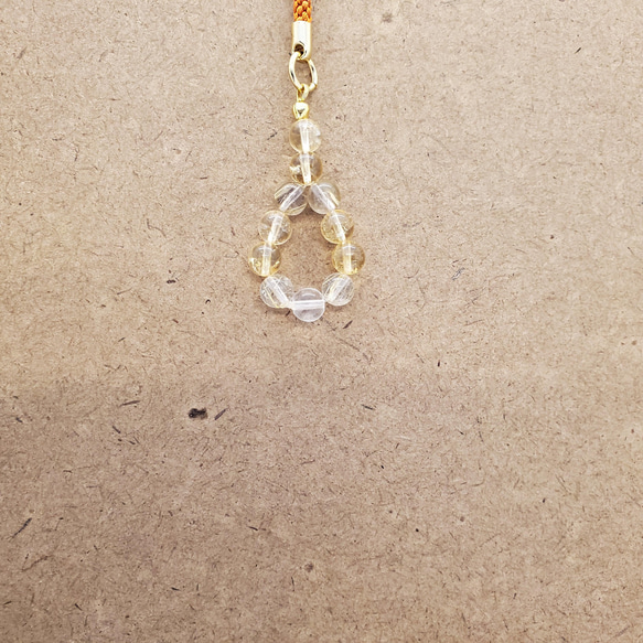 強いエネルギーでお金の運をさらにアップしてくれる天然石ストラップ（ルチルクォーツ・シトリン） 携帯ストラップ ちこ工房 通販 12250836 ...