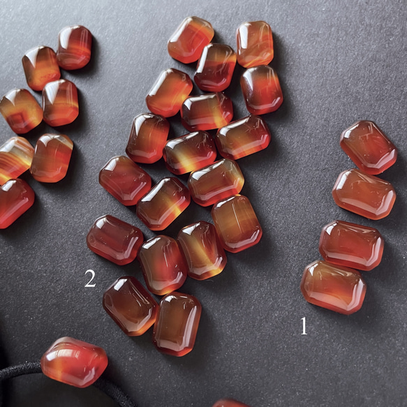 カーネリアン 長持ち日本製ヘアゴム ＊ ブレスレット 天然石 べっ甲 琥珀 アンバー ジェムストーン 華奢 小さめ ヘアゴム velvet ...