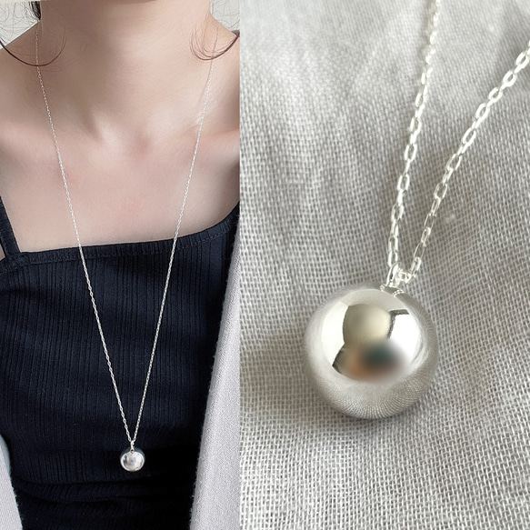 Silver925 16mmボールチャーム ロングネックレス ネックレス・ペンダント ハニーサックルストロベリー 通販 12596995 ...
