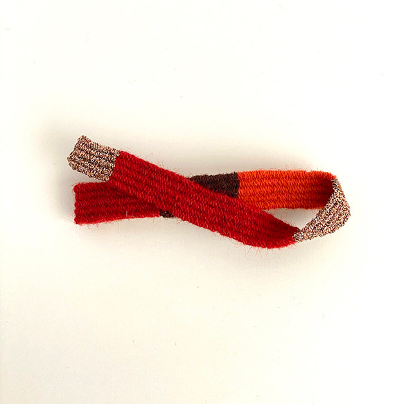 Barrette [cross] red 大きめバレッタ 和装にも バレッタ Pernilla Works 通販 12615337 ...