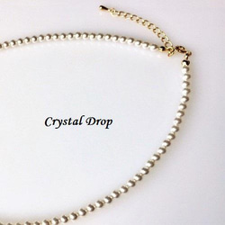 通常金具☆80cm 4mm ロングパールネックレス クリスタルパール ゴールド シルバー マンテル ネックレス・ペンダント Crystal ...