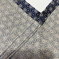 和柄ネイビー麻の葉柄あずま袋と箸袋セット 弁当袋・風呂敷 はち 通販 12640850｜Creema(クリーマ)