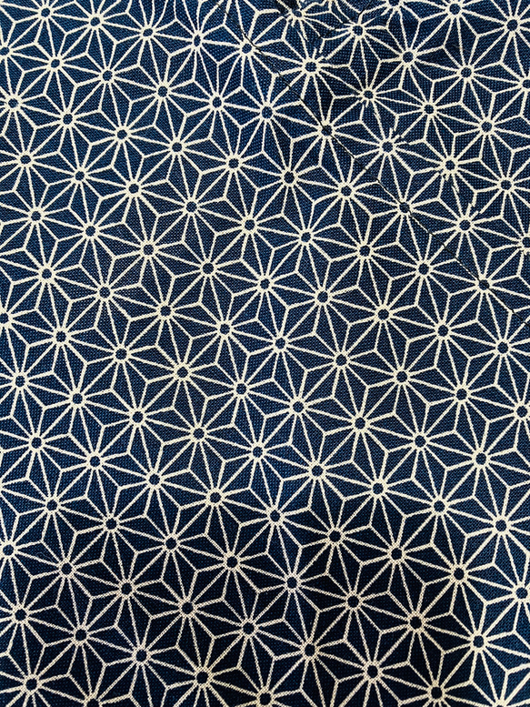 和柄ネイビー麻の葉柄あずま袋と箸袋セット 弁当袋・風呂敷 はち 通販 12640850｜Creema(クリーマ)