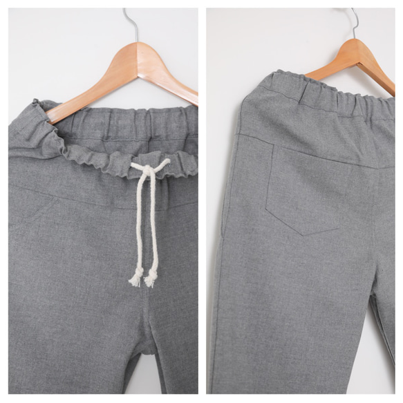 Momo pants / gray ロングパンツ omake 通販｜Creema(クリーマ) 12670793