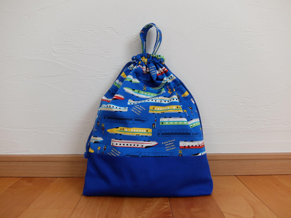 体操服入れ・お着替え袋＊新幹線＊ブルー 体操服袋・お着替え袋 Le Ciel＊Vent 通販 12688229｜Creema(クリーマ)