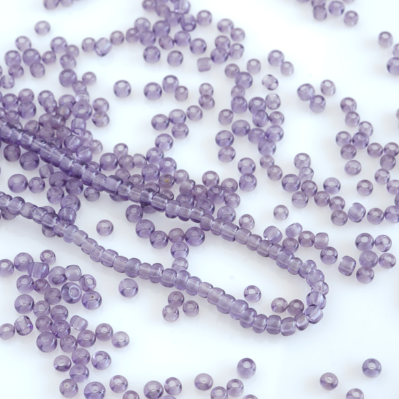 【5g】9/0 フランス製 ヴィンテージ シードビーズ トランスパラントバイオレット ビーズ プチコパン 通販 12689669｜Creema ...