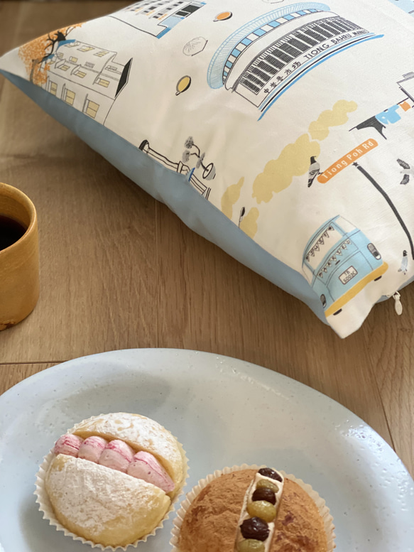 シンガポールのクッションカバー チョンバル（ブルー） クッション・クッションカバー シンガポールストーリー 通販｜Creema(クリーマ ...