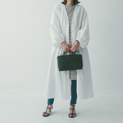 【型紙】ノーカラーのロングシャツワンピース(FBBL-02)パターン・レシピ付き 型紙 お名前ワッペンと型紙fleurbeni 通販｜Creema(クリーマ) 12698580