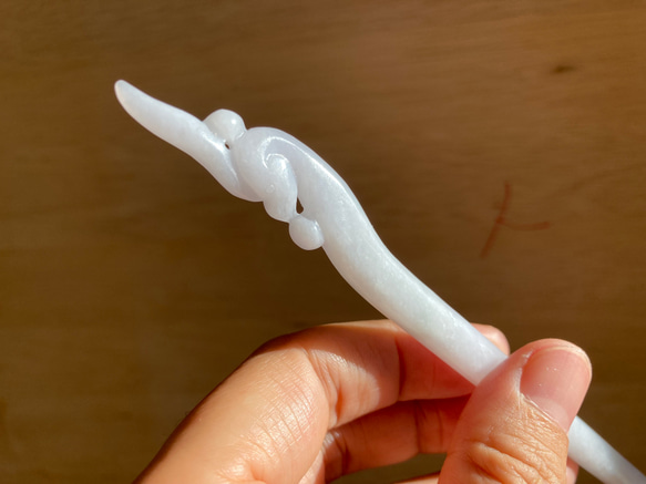 Z31 簪 ミャンマー産 天然 A貨 白 本翡翠 1本 簪 ほうおう 鳳凰 黄翡翠 かんざし mika-Jewelry 通販｜Creema ...