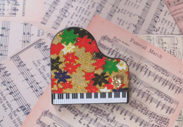 和風 もみじのピアノ型クリップ その他雑貨 小さなポケット 通販｜Creema(クリーマ) 12737097