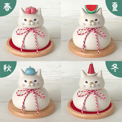 猫好きさんに】陶土ずっと飾れる鏡餅「おもちねこ」 その他 猫好きさんに】陶土ずっと飾れる鏡餅「おもちねこ」 その他