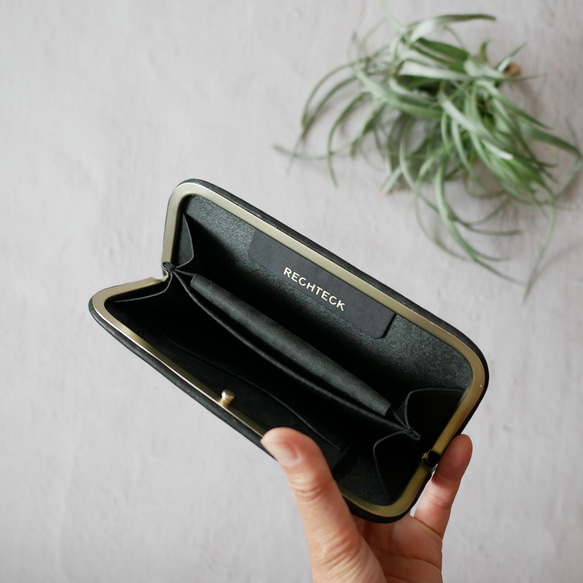 小振りな長財布「スナップウォレット・LONG」 ブラック 長財布 RECHTECK 通販 12937876｜Creema(クリーマ)
