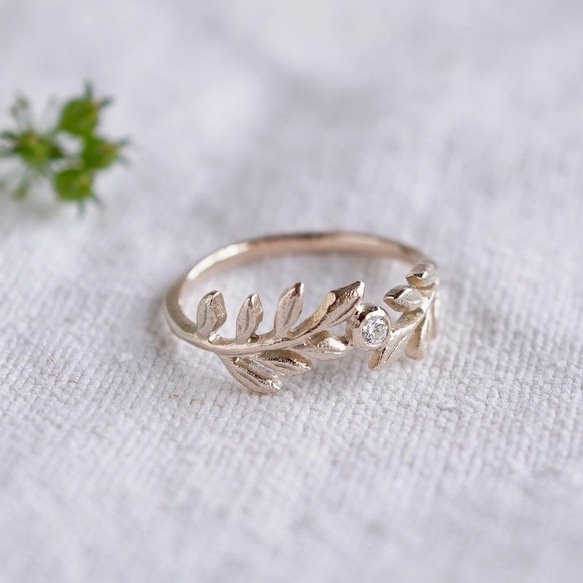 Foliage diamond ring [R100K10(D)] 指輪・リング atelier simo 通販 13063338｜Creema(クリーマ)
