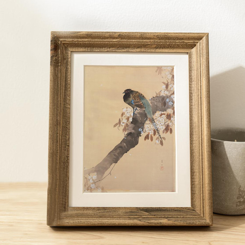雉と桜花鳥図日本画アートポスター和柄お正月鳥和モダン和室 雉と桜花鳥図日本画アートポスター和柄お正月鳥和モダン和室