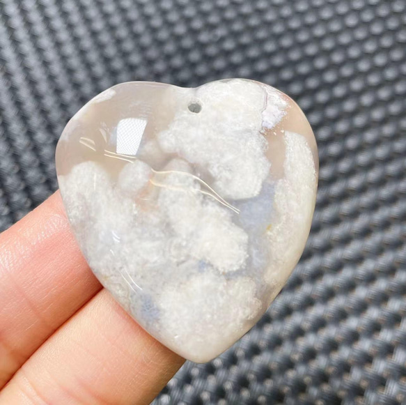 桜瑪瑙 ハート型パーツ 桜メノウ 穴あき 天然石 3 天然石 cometstone 通販｜Creema(クリーマ) 13102543