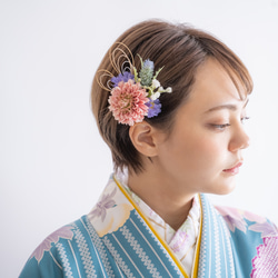 ショートヘアー・ベリーショートヘッドドレスK】青/水色/紫の ショートヘアー・ベリーショートヘッドドレスK】青/水色/紫の