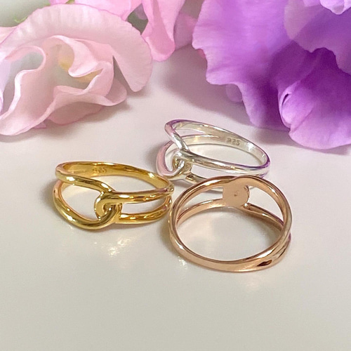 縁を結びつなぐノットリング❤︎ピンクゴールド/18kgpゴールド 縁を結びつなぐノットリング❤︎ピンクゴールド/18kgpゴールド