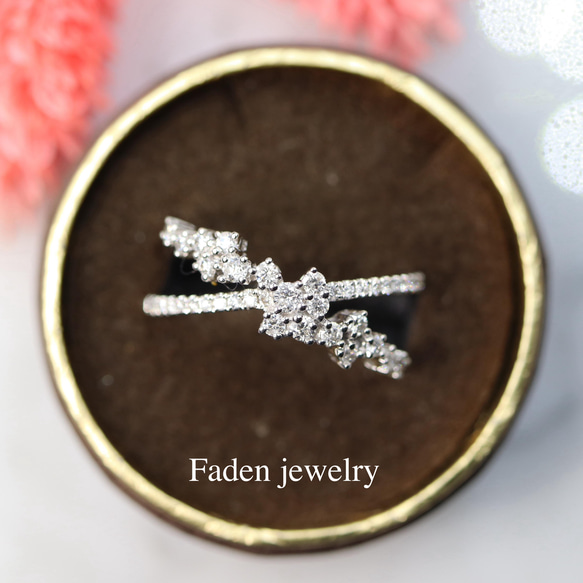 K18WG ダイヤモンドリング D0.46ct 指輪・リング FADEN JEWELRY 通販｜Creema(クリーマ) 13150825