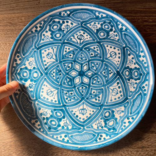 絵皿 26cm GEO008 マヨリカ焼き イタリア陶器 幾何学模様 大皿 絵皿 26cm GEO008 マヨリカ焼き イタリア陶器 幾何学模様 大皿