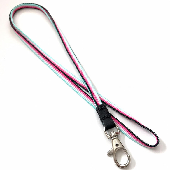 加賀紐ネックストラップ（黒色ヌメ革 長さ50cm 胡蝶模様）送料込価格 ネックストラップ 手づくり処 クラーク堂 通販 13220577 ...