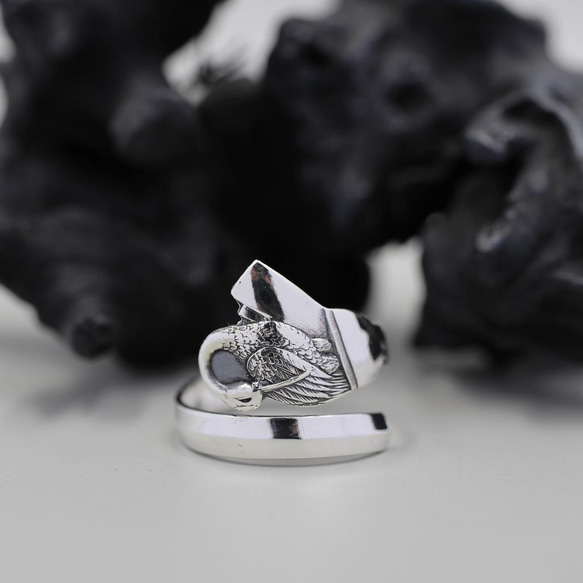 おみくじと鶴の縁起の良い銀製のスプーンリング 指輪・リング COSMOS Jewelry 通販 13227771｜Creema(クリーマ)