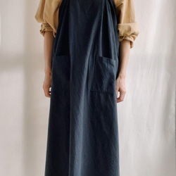 2025年11月下旬納品 エプロンロング クロス（スモーキーグレー/ブラウン/ダークネイビー) エプロン アメメ 通販 13230028 ...