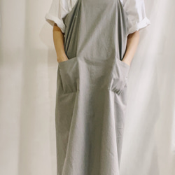 2026年1月中旬納品 エプロンロング クロス ホワイト他。全9色。 エプロン アメメ 通販 13230028｜Creema(クリーマ)