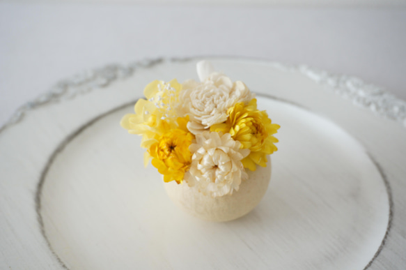 【Creema限定】ミニフラワー、ベルカップの置物〜イエロー〜 ドライフラワー hanahi.flower 通販 13242000 ...