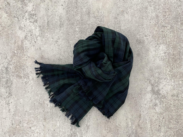 ブラックウォッチ ガーゼストール No.220 ストール Mauve pink 通販 13242435｜Creema(クリーマ)