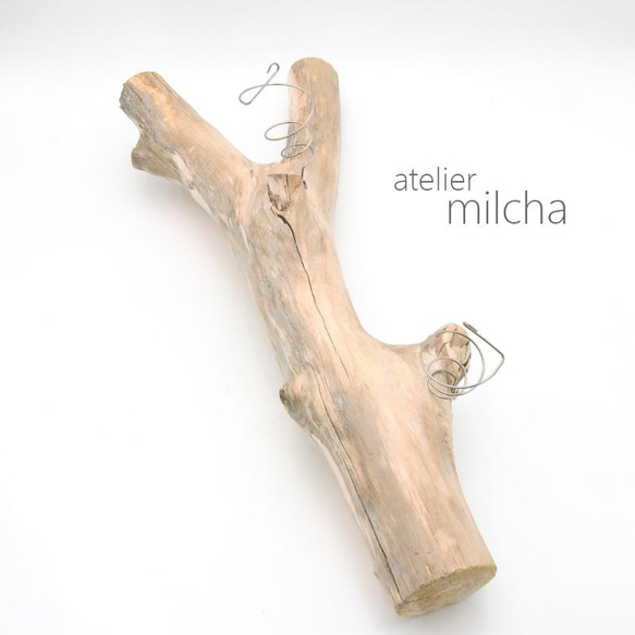 インテリア 流木エアプランツホルダー 一輪挿し・花瓶・花器 atelier milcha 通販 13245027｜Creema(クリーマ)