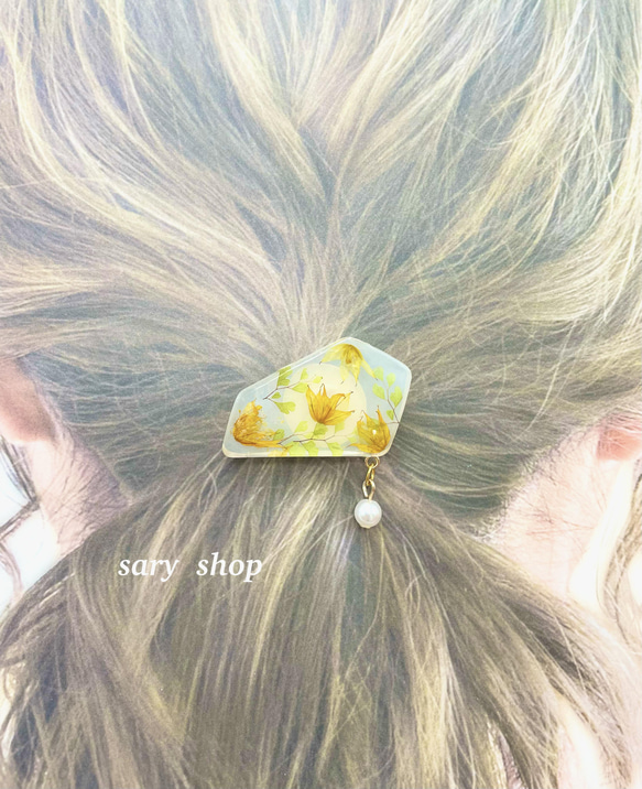 メラスフェルラとリーフの五角形ポニーフック/ヘアゴム/ヘアーカフ ポニーフック・ヘアカフス sary shop不定期開店 通販 ...
