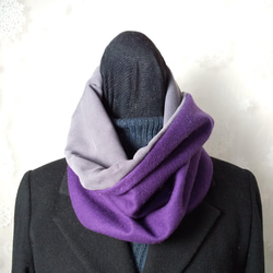 軽くて温かいコンビスヌード ウール100%＆シルク100% 大きめ一重 大人用 何通りにもアレンジ可 スヌード La mere 通販 ...