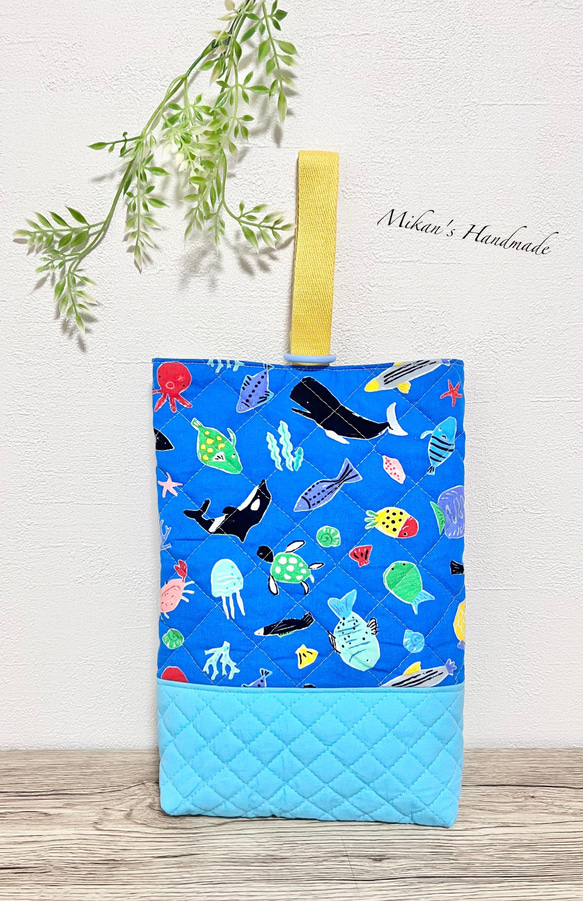 シューズケース〈海の生き物×スカイブルー〉 男の子 上履き袋 nico＊nico 通販 13255509｜Creema(クリーマ)