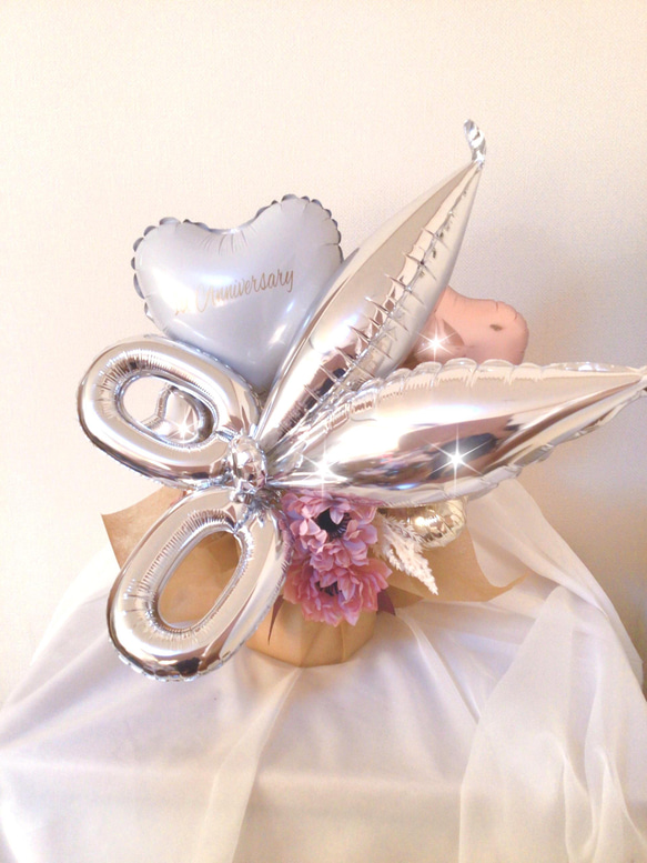 ハサミバルーンギフト【文字入れ無料】シンプルブラウン 美容院 ペットサロン アートフラワー dreballoon 通販 13265349 ...