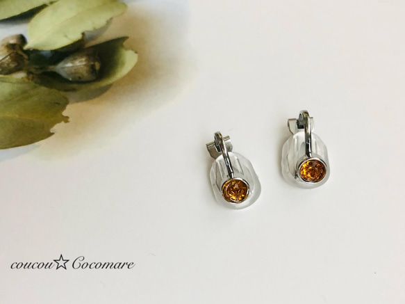高品質4㎜スワロの耳裏パッド付イヤリング【サージカルステンレス】 イヤリング・ノンホールピアス coucou☆Cocomare 通販 ...