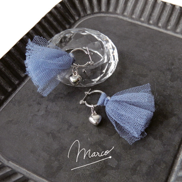 marco tulle-tassel-04 blue+heart 4-01-2 ピアス（フープ） marco 通販 13275463 ...