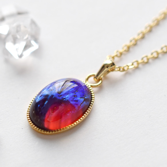 竜の炎 フラットオーバルネックレス14×10mm ネックレス・ペンダント arumu ︎発送遅いです 通販 1327625｜Creema(クリーマ)