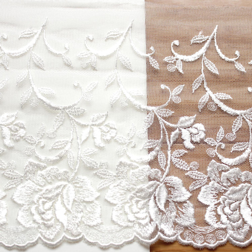 ◇レース半襟・半衿【white rose】 和装小物(帯・半襟) uzuz ◇レース半襟・半衿【white rose】 和装小物(帯・半襟) uzuz